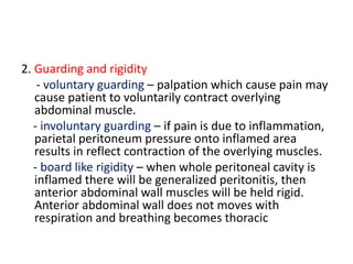 Abdominal Examination | PPTX | Digestive Disorders | Diseases and ...