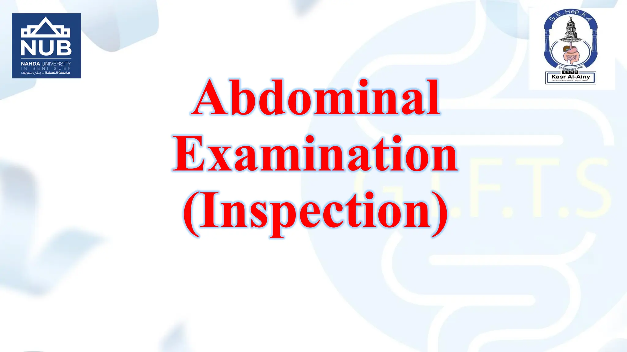 Abdominal Examination For Students (Chapter 1) | PDF