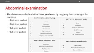 Abdominal examination for C1 medical students | PPT