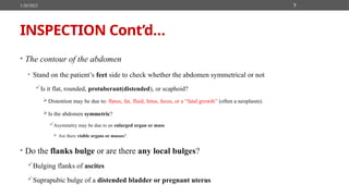 Abdominal examination for C1 medical students | PPTX