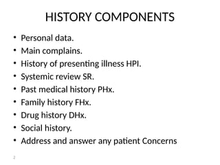 abdominal history taking clincal skills_history taking | PPTX