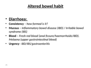 abdominal history taking clincal skills_history taking | PPTX
