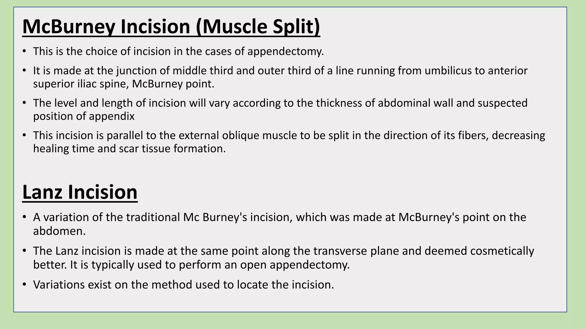 SURGICAL INCISIONS ON ABDOMINAL WALL | PDF