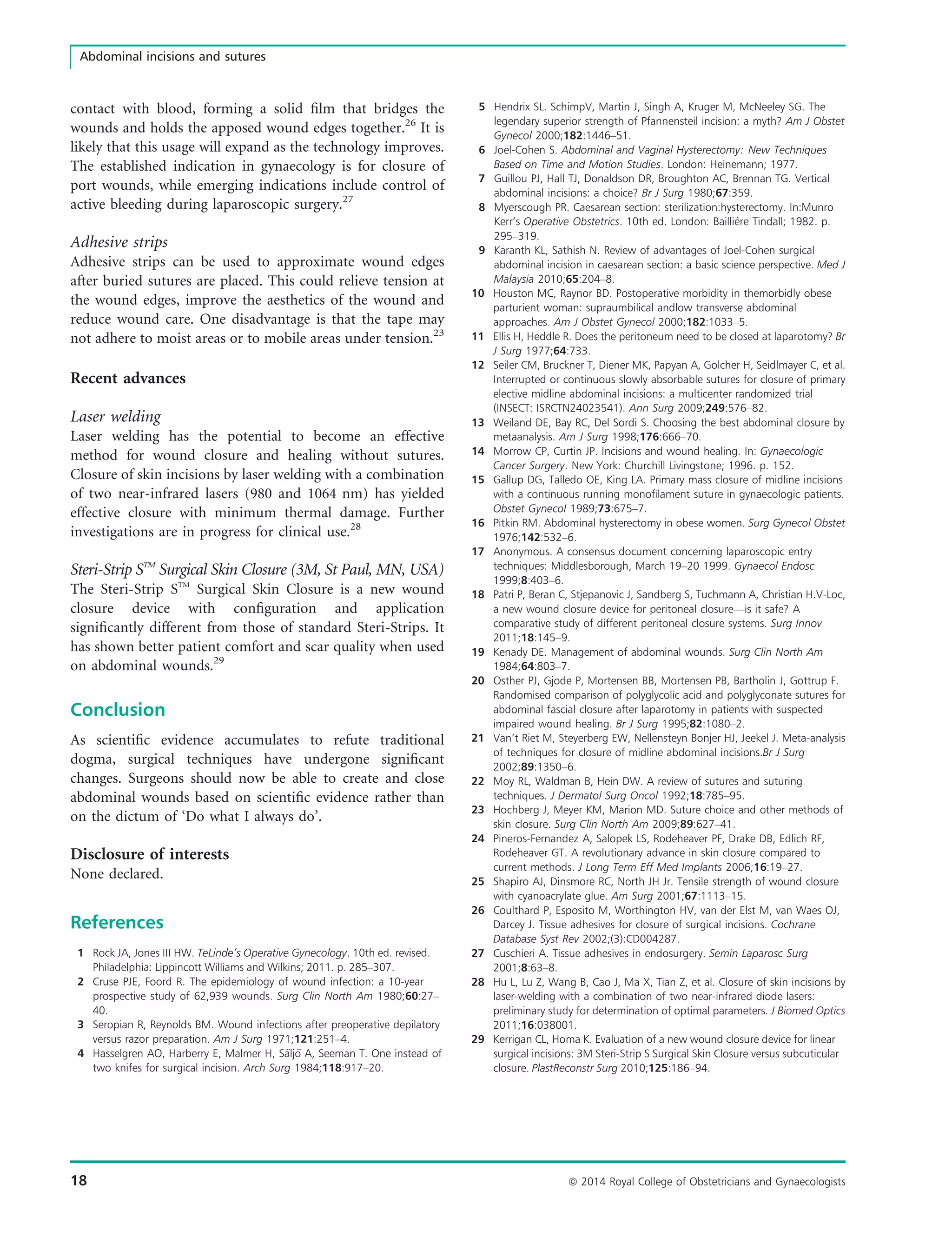 Abdominal incisions | PDF