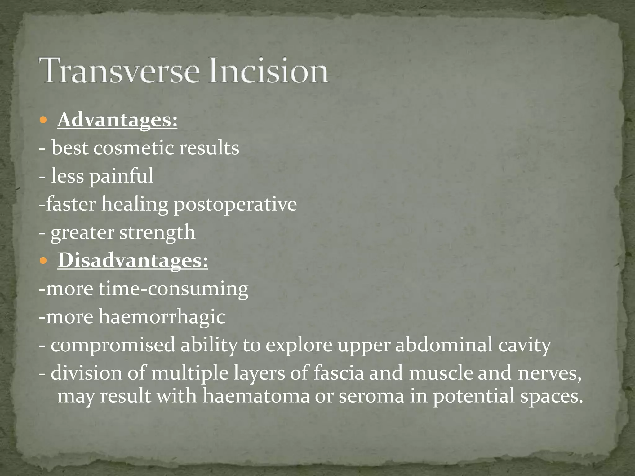 Abdominal incisions | PPTX