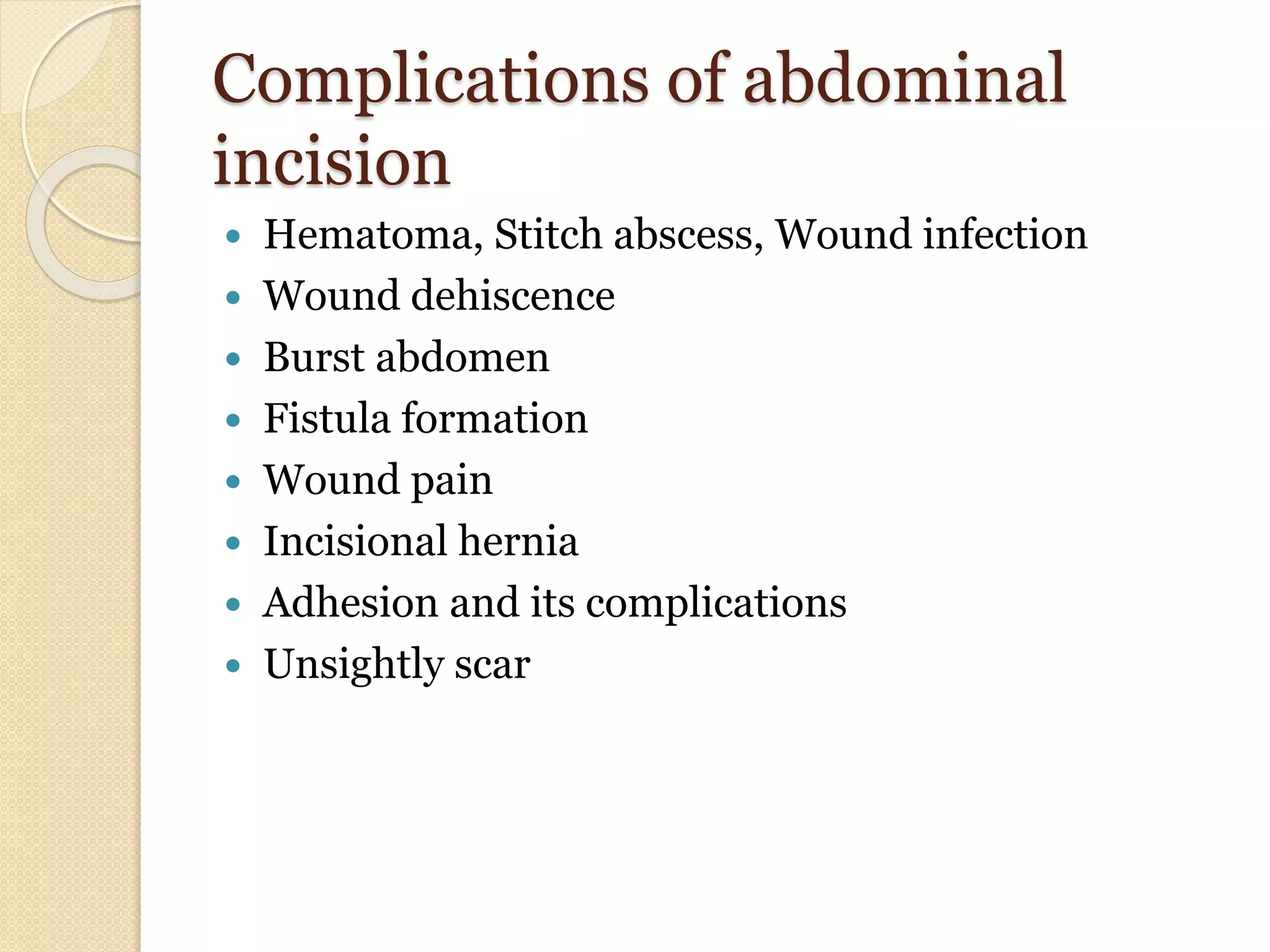 Abdominal incisions | PPTX