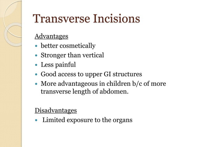 Abdominal incisions | PPTX | Pregnancy | Reproductive Health