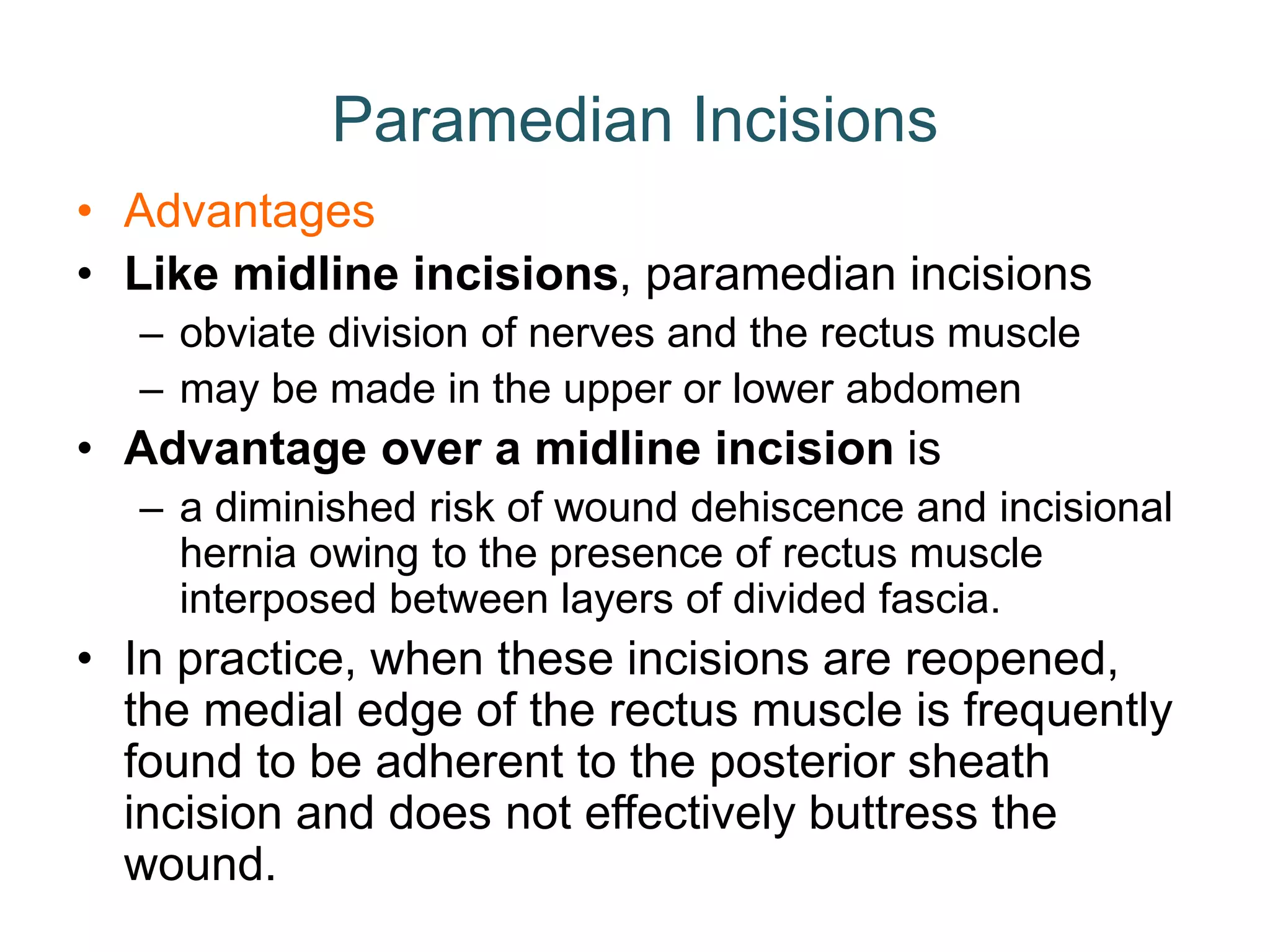 Abdominal wall: incisions and closures | PPTX