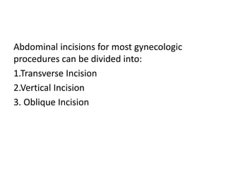Abdominal incisions | PPTX