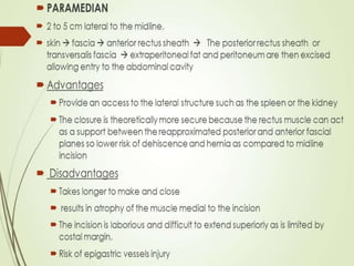 Abdominal incisions | PPTX