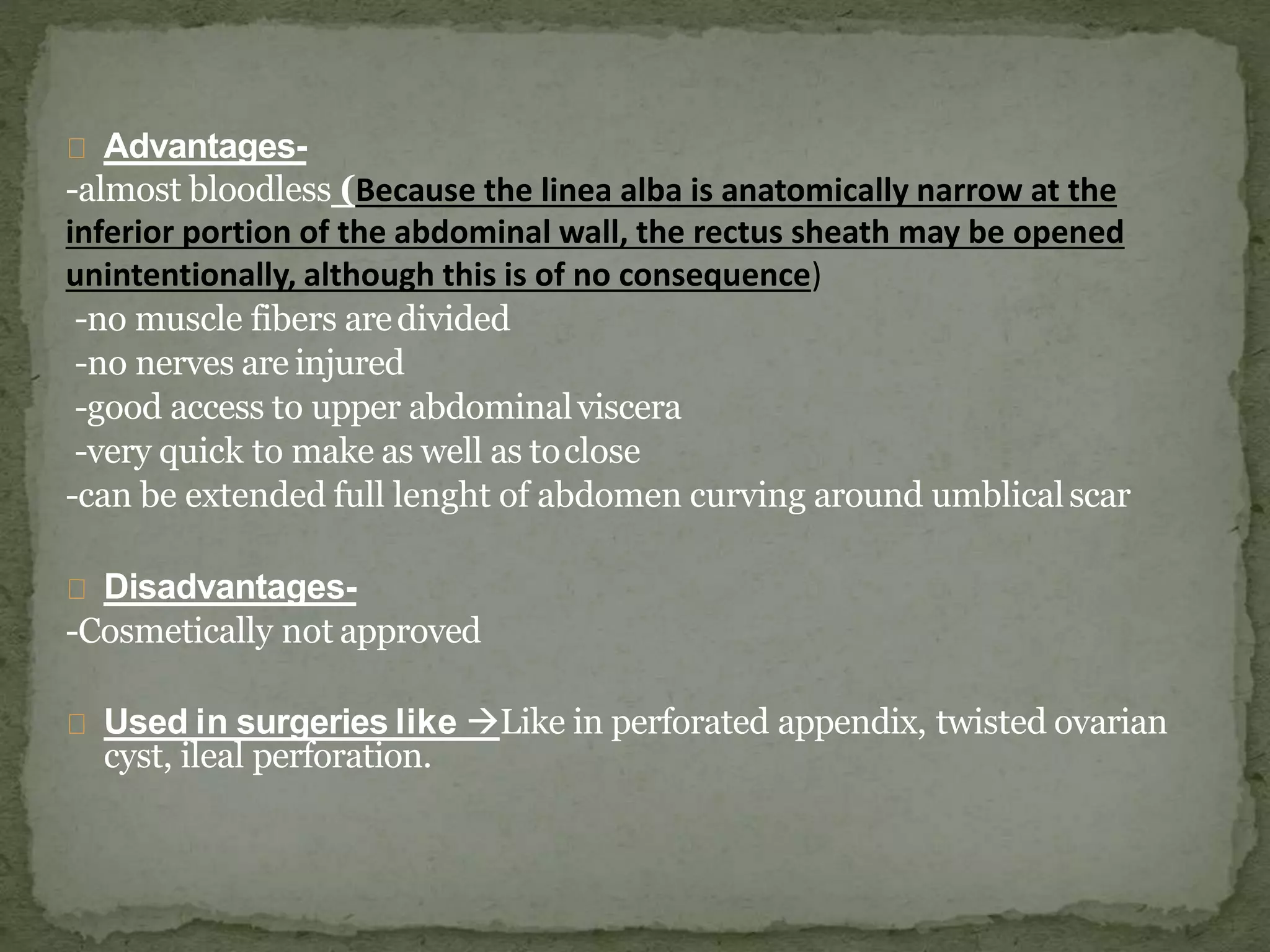 Abdominal incisions | PPTX