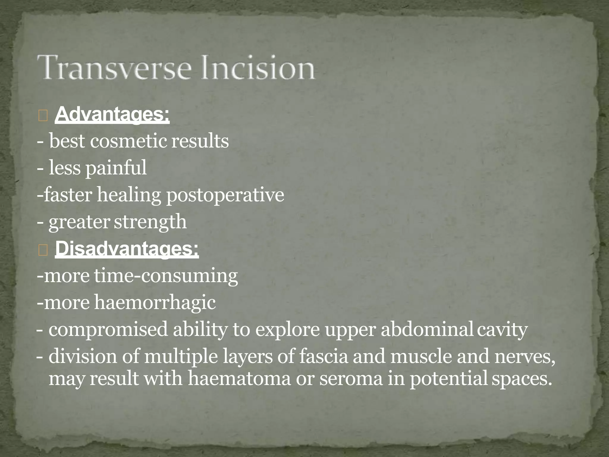 Abdominal incisions | PPTX