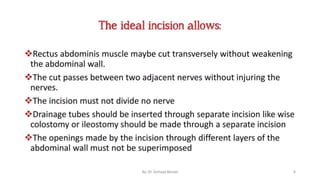 Abdominal Incisions for medical students | PPTX