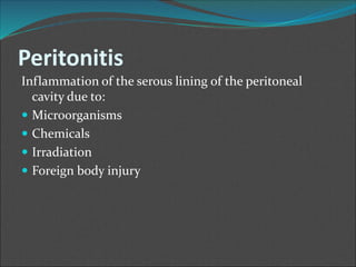Peritonitis (acute and chronic pancreatitis) .ppt