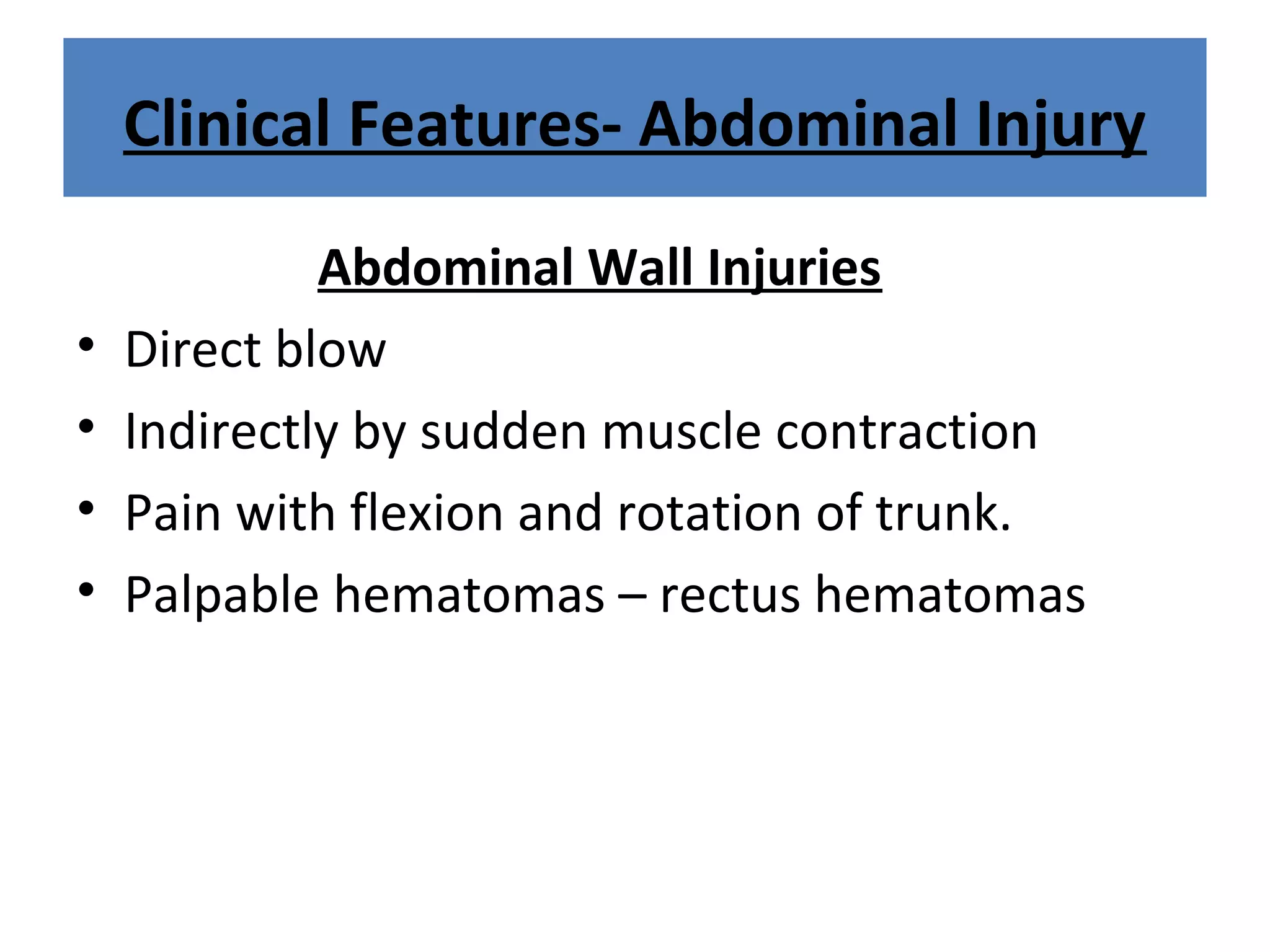 Abdominal injuries | PPT