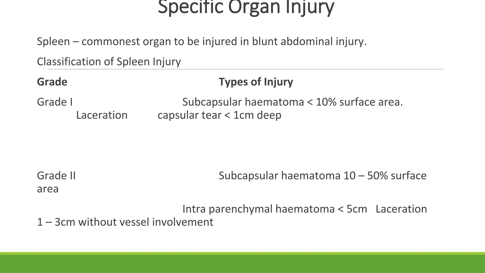 Abdominal Injuries: splenic rupture, liver injury | PPTX