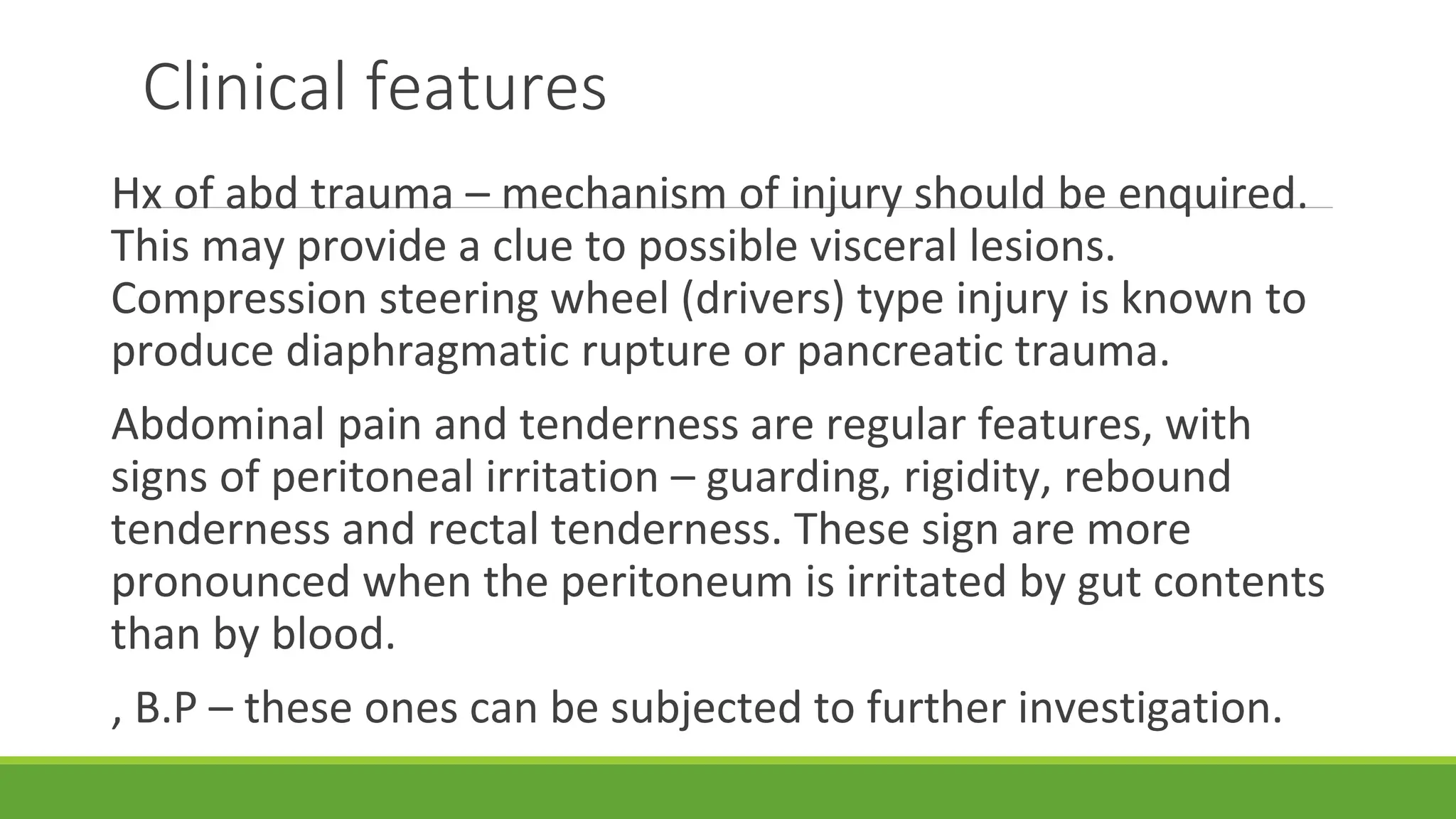 Abdominal Injuries: splenic rupture, liver injury | PPTX | Death ...