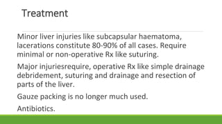 Abdominal Injuries: splenic rupture, liver injury | PPTX