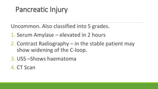 Abdominal Injuries: splenic rupture, liver injury | PPTX