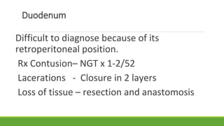 Abdominal Injuries: splenic rupture, liver injury | PPTX