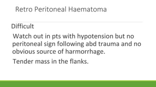 Abdominal Injuries: splenic rupture, liver injury | PPTX