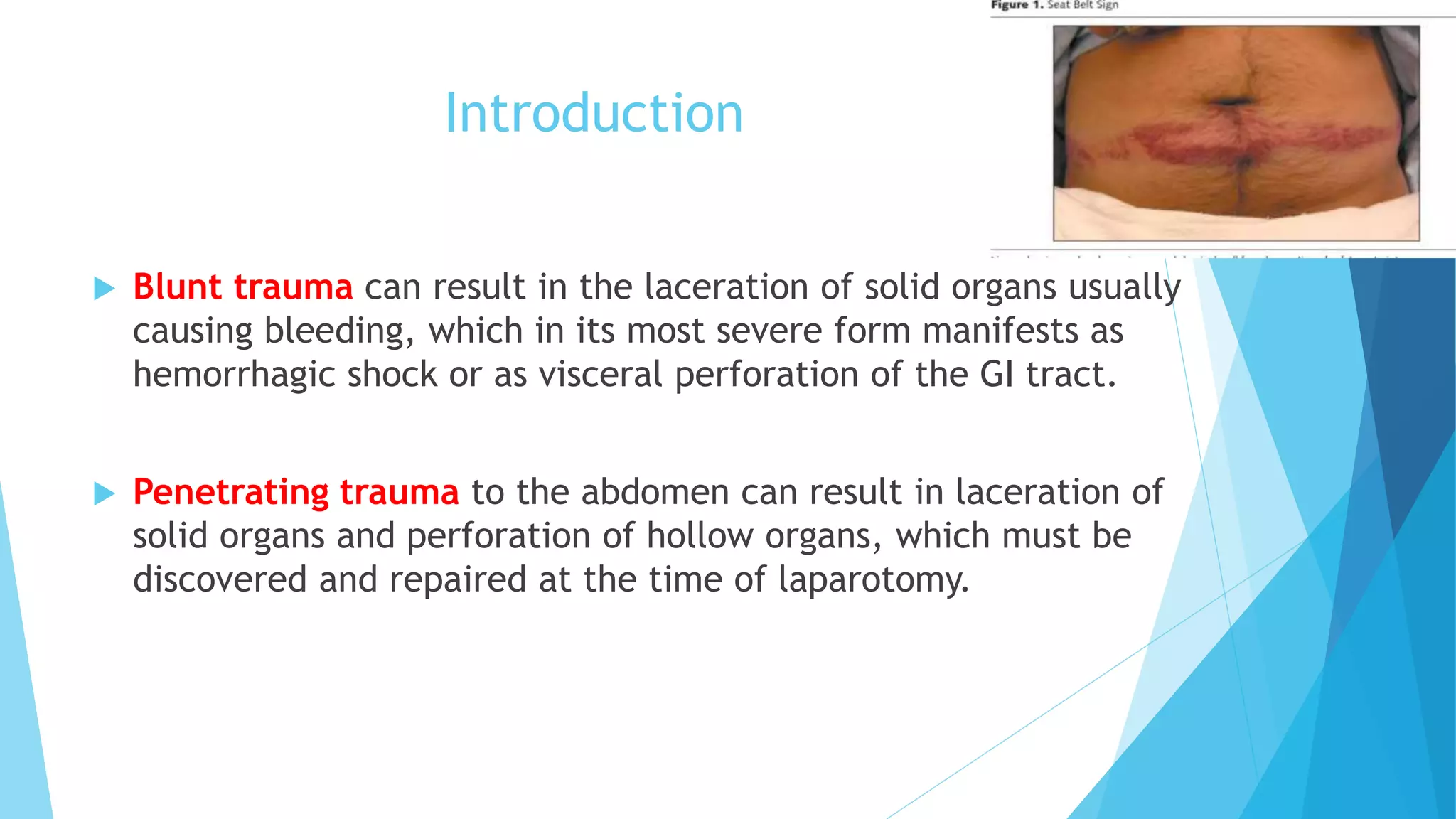 Abdominal injuries, lecture | PPTX