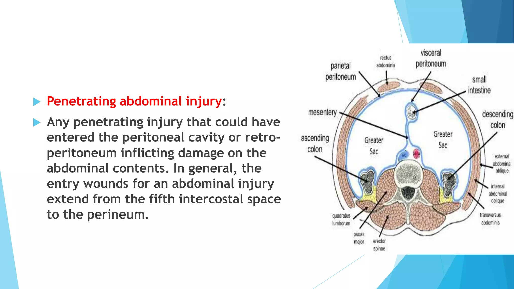Abdominal injuries, lecture | PPTX
