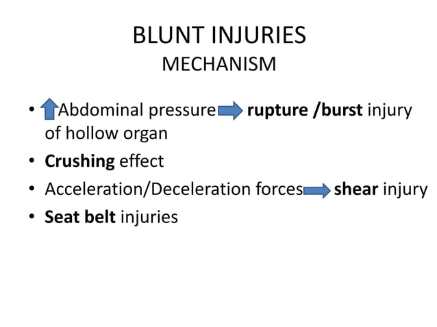 ABDOMINAL INJURIES And the management of | PPT