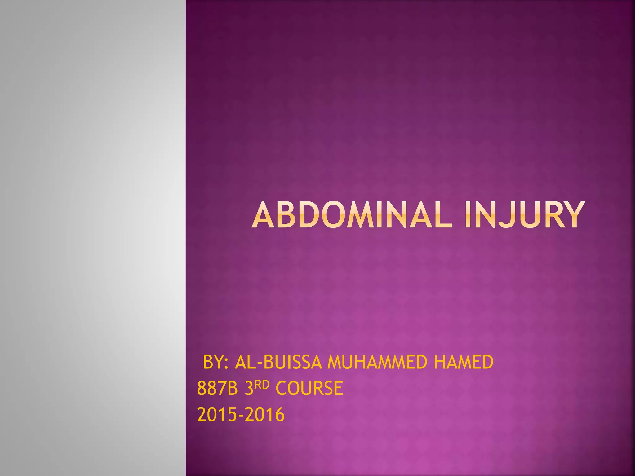Abdominal injury | PPT