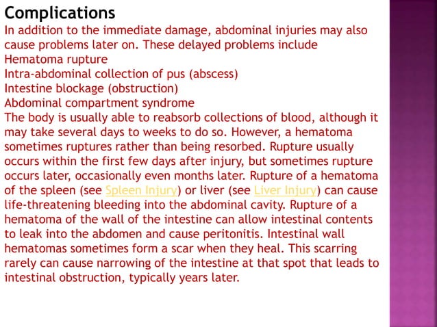 Abdominal injury | PPT