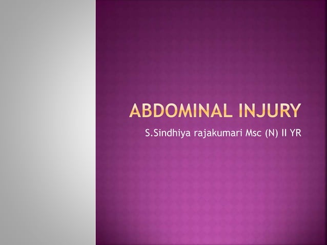 Abdominal injury | PPTX