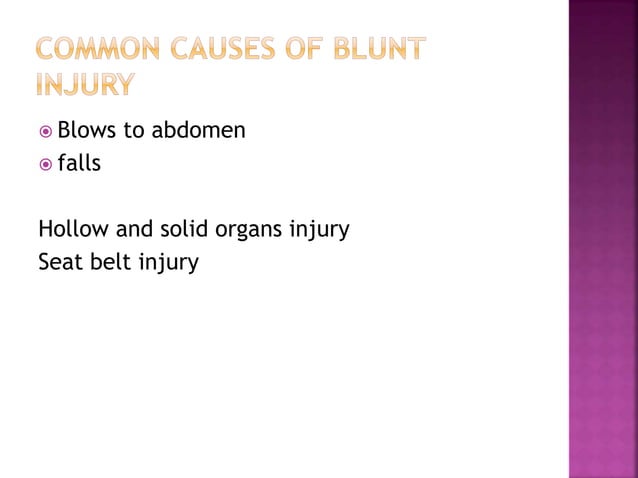 Abdominal injury | PPT