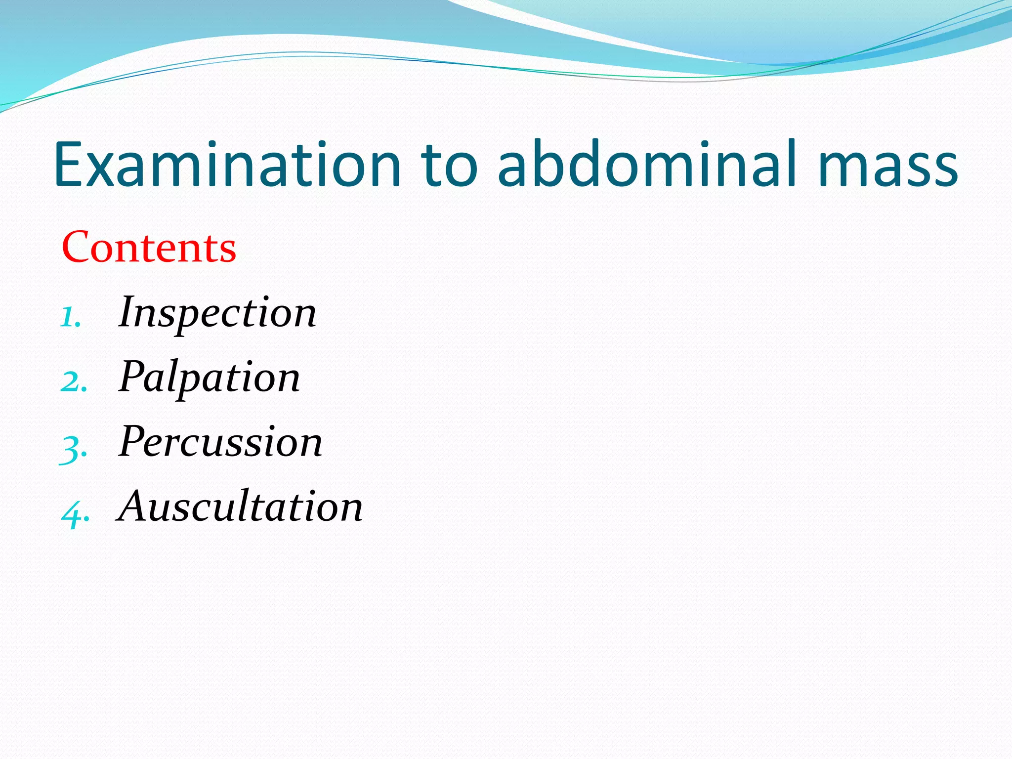 Abdominal Masspptx