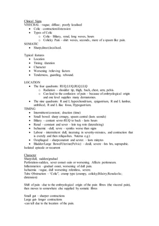 Abdominal pain | DOCX | Digestive Disorders | Diseases and Conditions