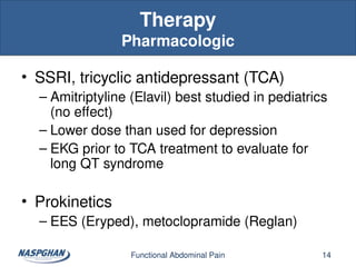 Abdominal Pain in Children - Review and Mangement .ppt