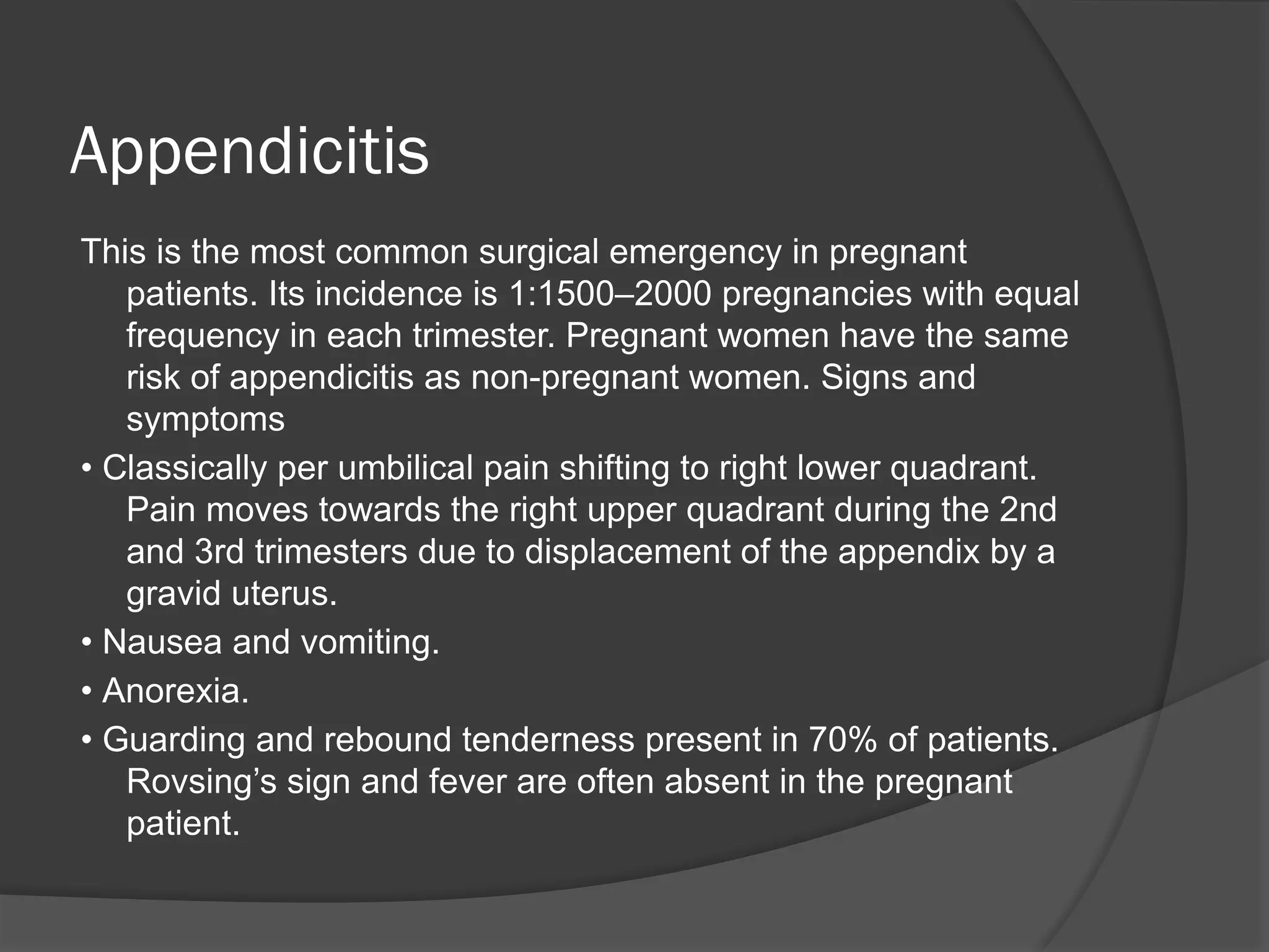 Abdominal pain in pregnancy. Different causes pptx | PPTX