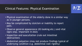 Abdominal Pain in the Elderly | PPTX