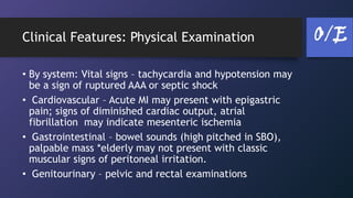 Abdominal Pain in the Elderly | PPTX