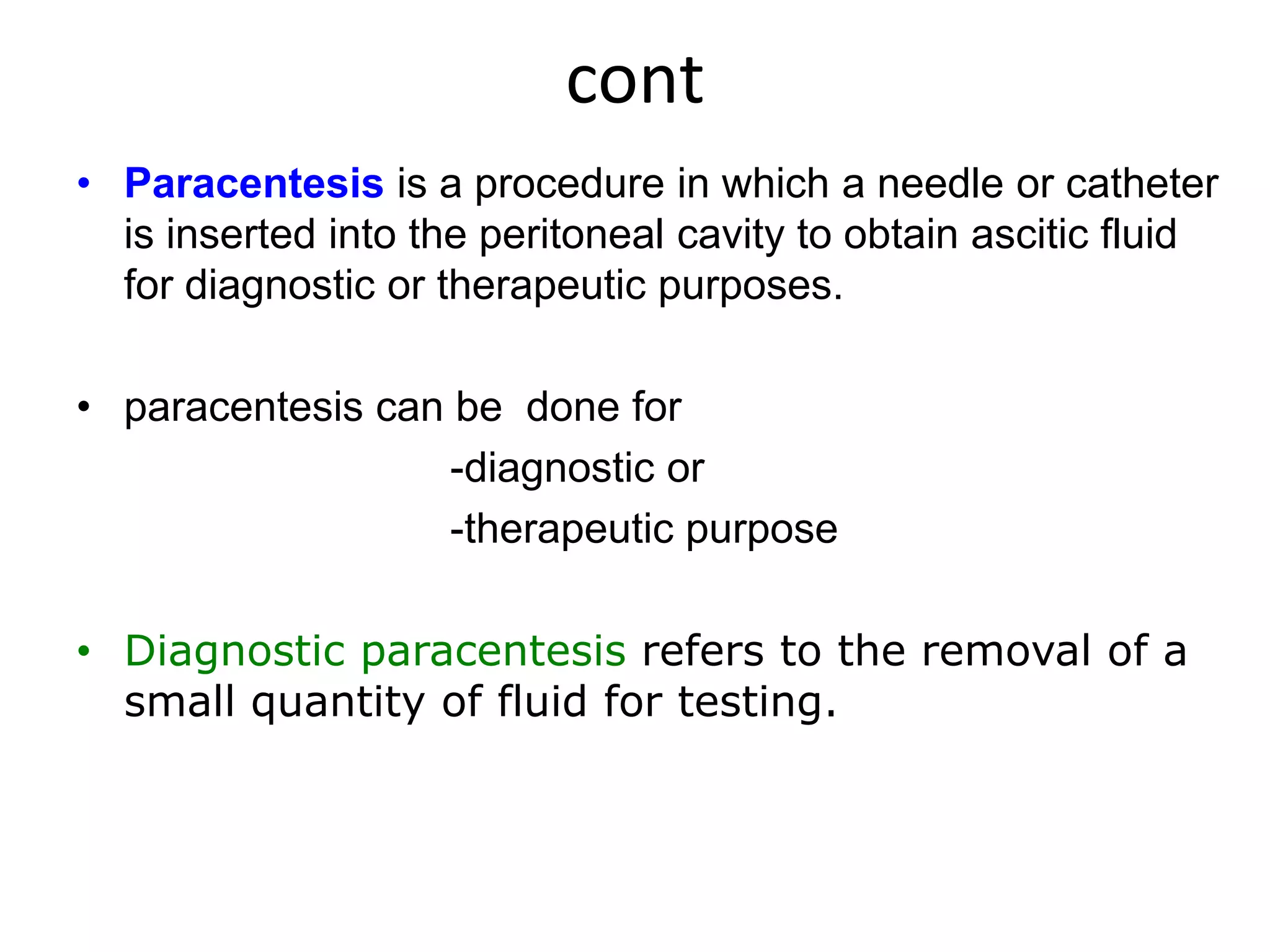 Abdominal paracentesis | PPTX