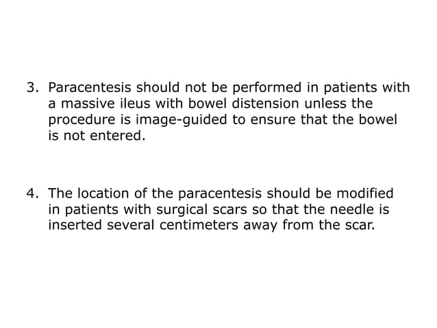 Abdominal paracentesis | PPTX | First Aid | Injuries
