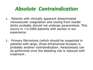 Abdominal paracentesis | PPTX | First Aid | Injuries