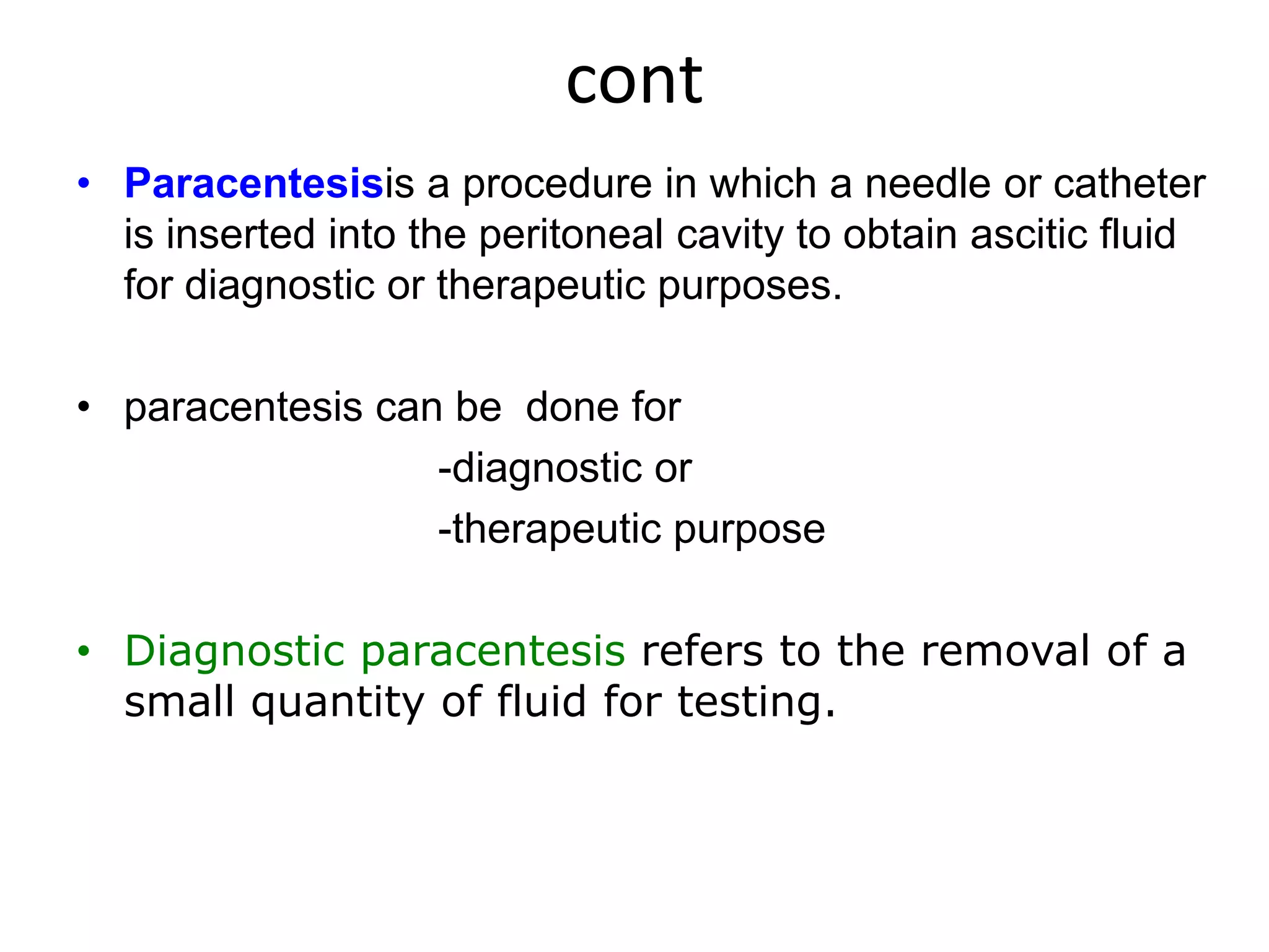 Abdominal paracentesis | PPTX