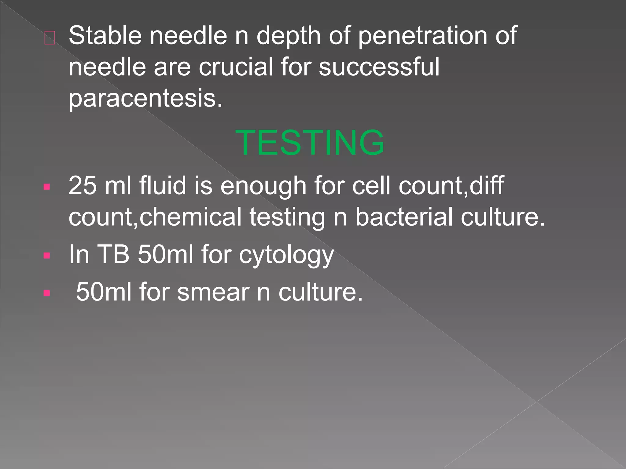 Abdominal paracentesis | PPTX