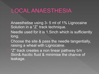 Abdominal paracentesis | PPTX