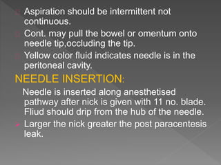 Abdominal paracentesis | PPTX