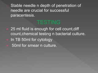 Abdominal paracentesis | PPTX