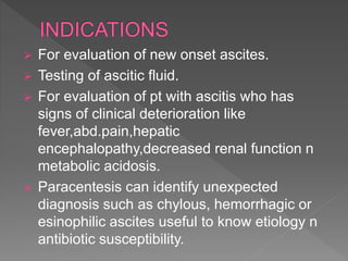 Abdominal paracentesis | PPTX