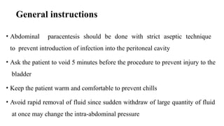 Abdominal Paracentesis.pptx read hdhdh sbg | PPT