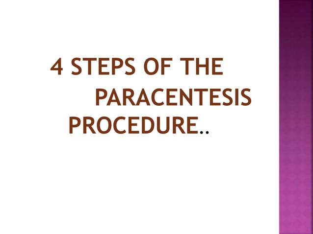 Abdominal paracentesis | PPTX | Lung and Respiratory Health | Diseases ...