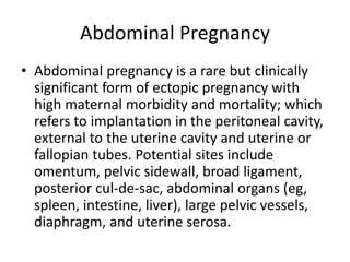 Abdominal pregnancy and IVF | PPTX